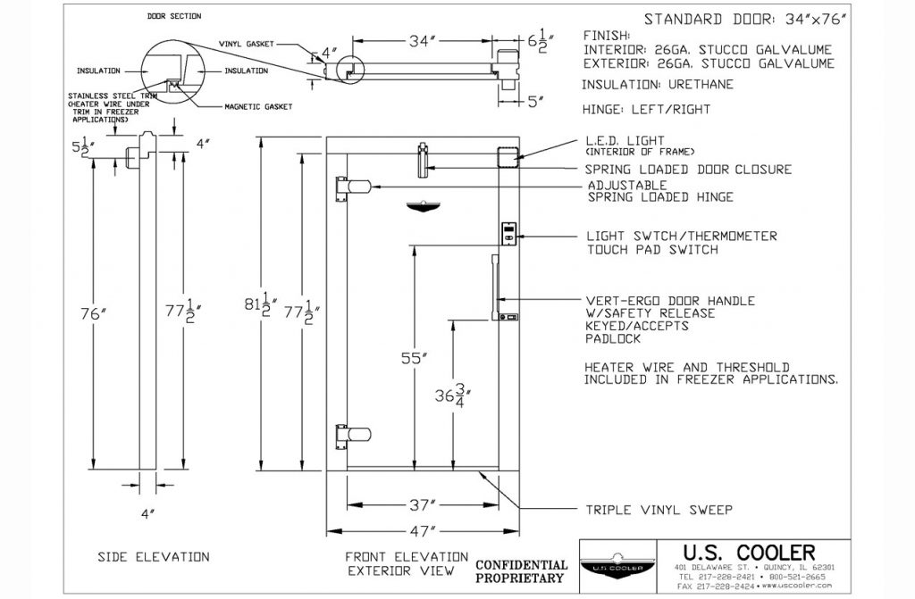 Technical Walk-in Drawings | U.S. Cooler Walk-ins