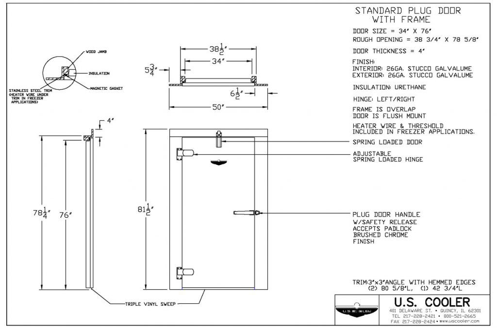 Technical Walk-in Drawings | U.S. Cooler Walk-ins